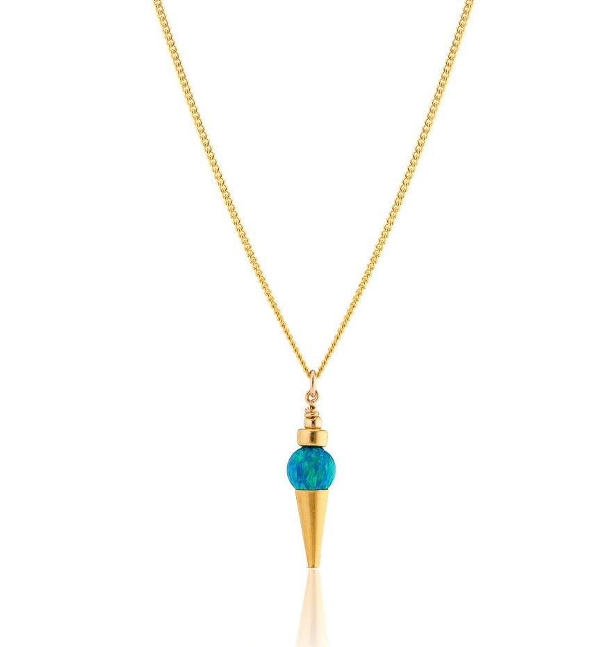 14kt GoldFill/Opal Ocean Point Pendant – Scribble & Stone